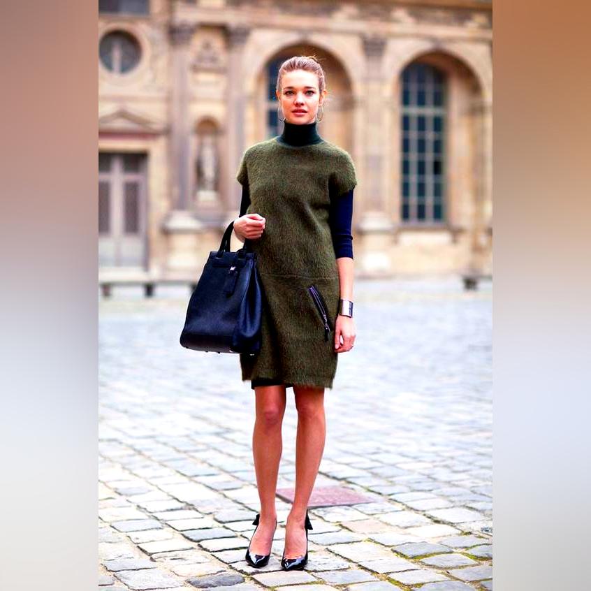 Green Sweater Dress Outfit For Winter 2023 | Fashion Canons